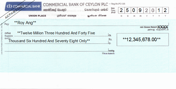 Cheque Writing Printing Software For Sri Lanka Banks Cheque Writing Printing Software For Sri Lanka Banks