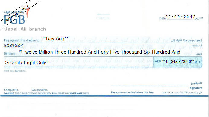 Cheque Writing/ Printing Software for United Arab Emirates (UAE) Banks ...